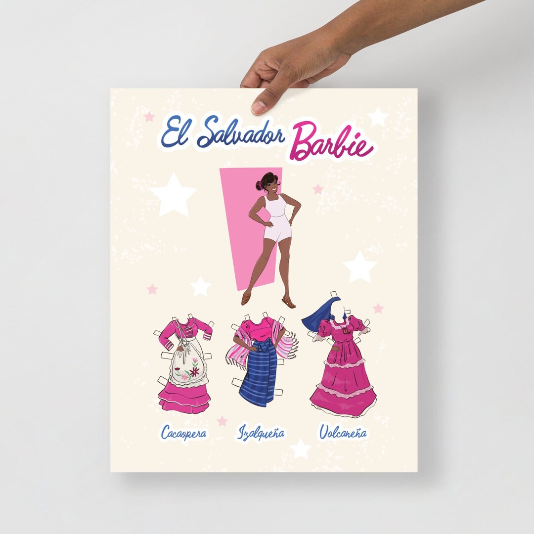 El Salvador Paper Doll Poster - Etsy