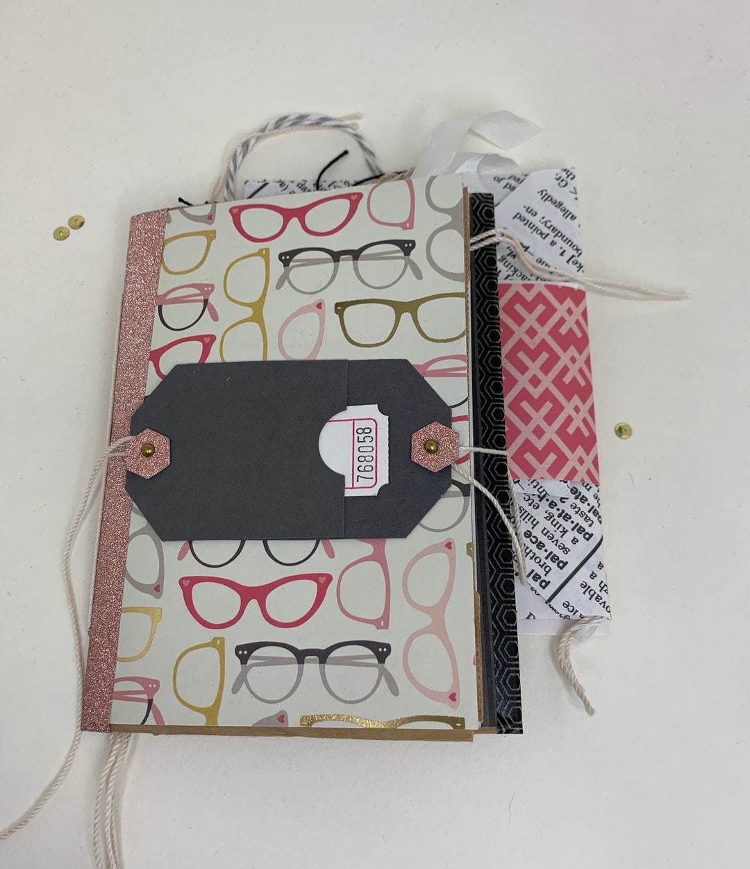 Glasses Junk Journal 2, Handmade OOAK - Etsy