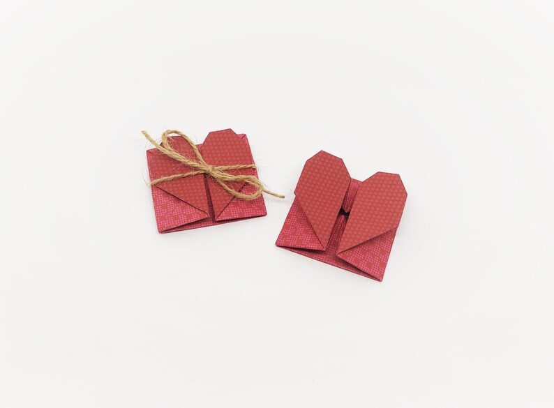 2 Origami Heart Sachets - Etsy