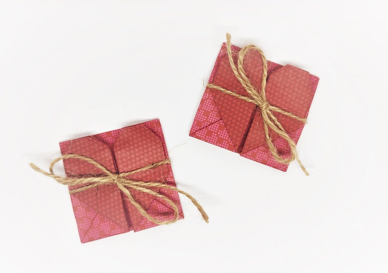 2 Origami Heart Sachets - Etsy