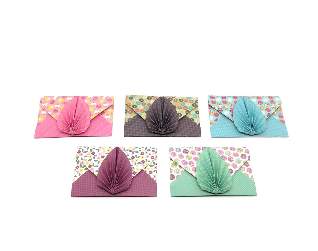 5 Origami Leaf Bags - Etsy