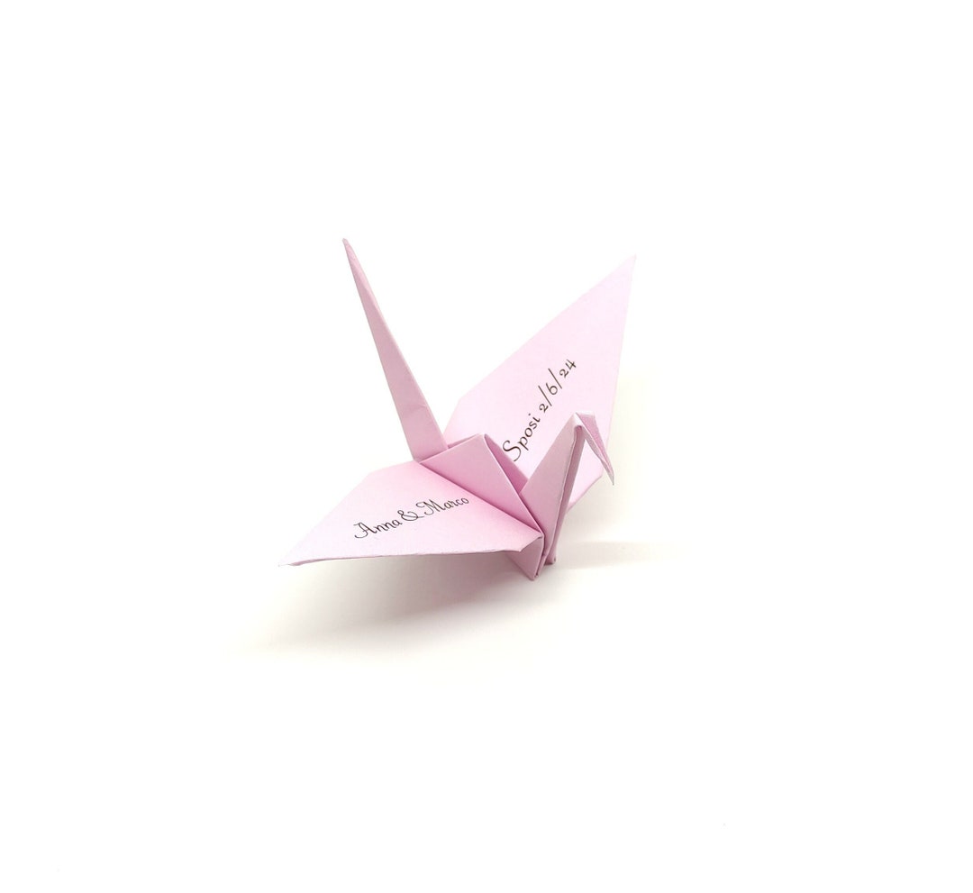 100 Personalized Pale Pink Cranes for the Bride and Groom/eco-friendly ...