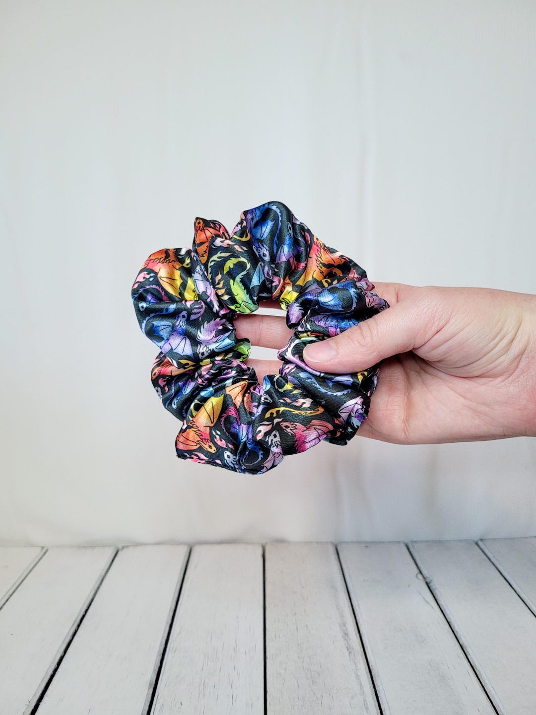 Rainbow Dragon Twist Scrunchie - Etsy