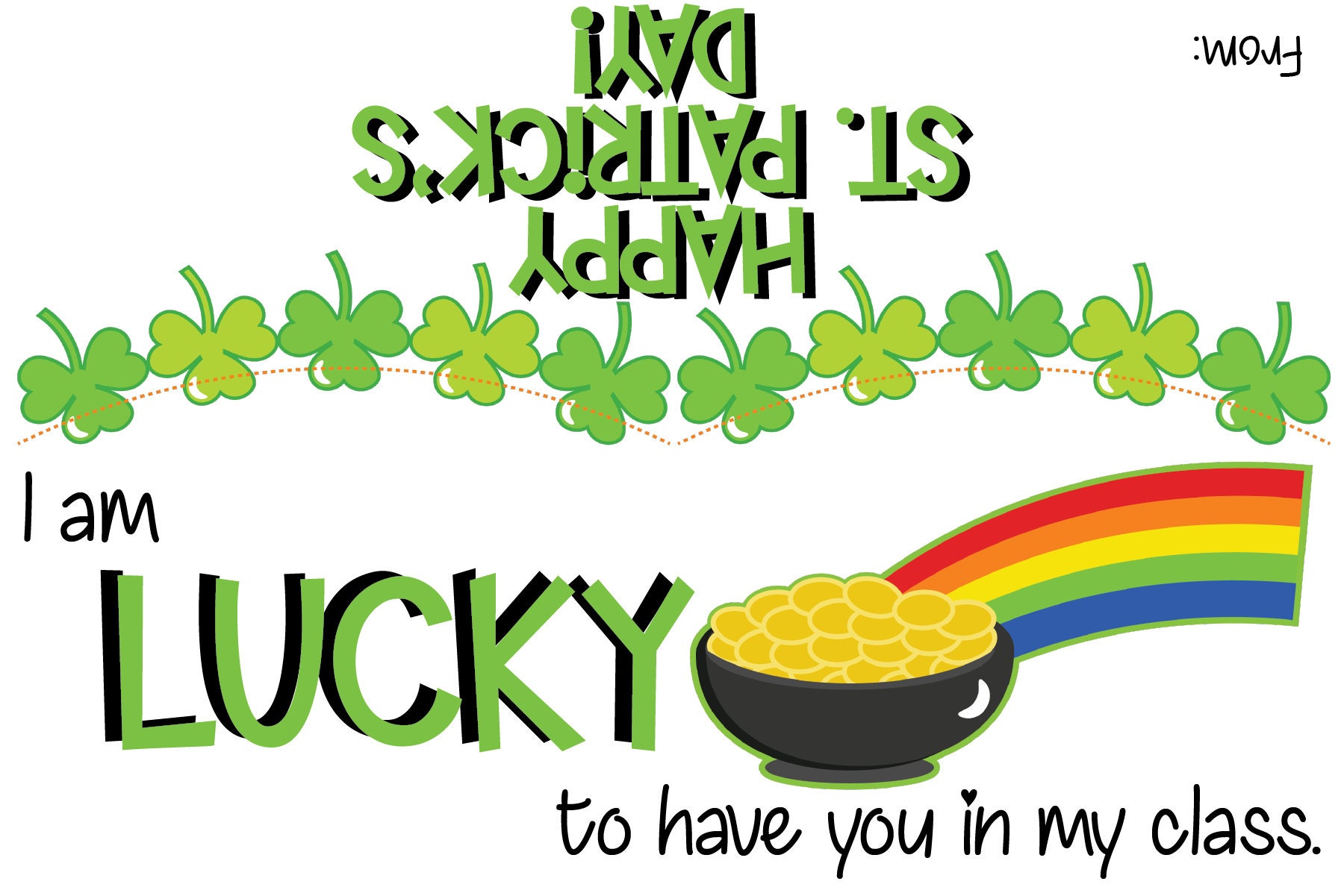 St. Patrick's Day Treat Bag Toppers, Pot of Gold Candy Bag, Rainbow ...