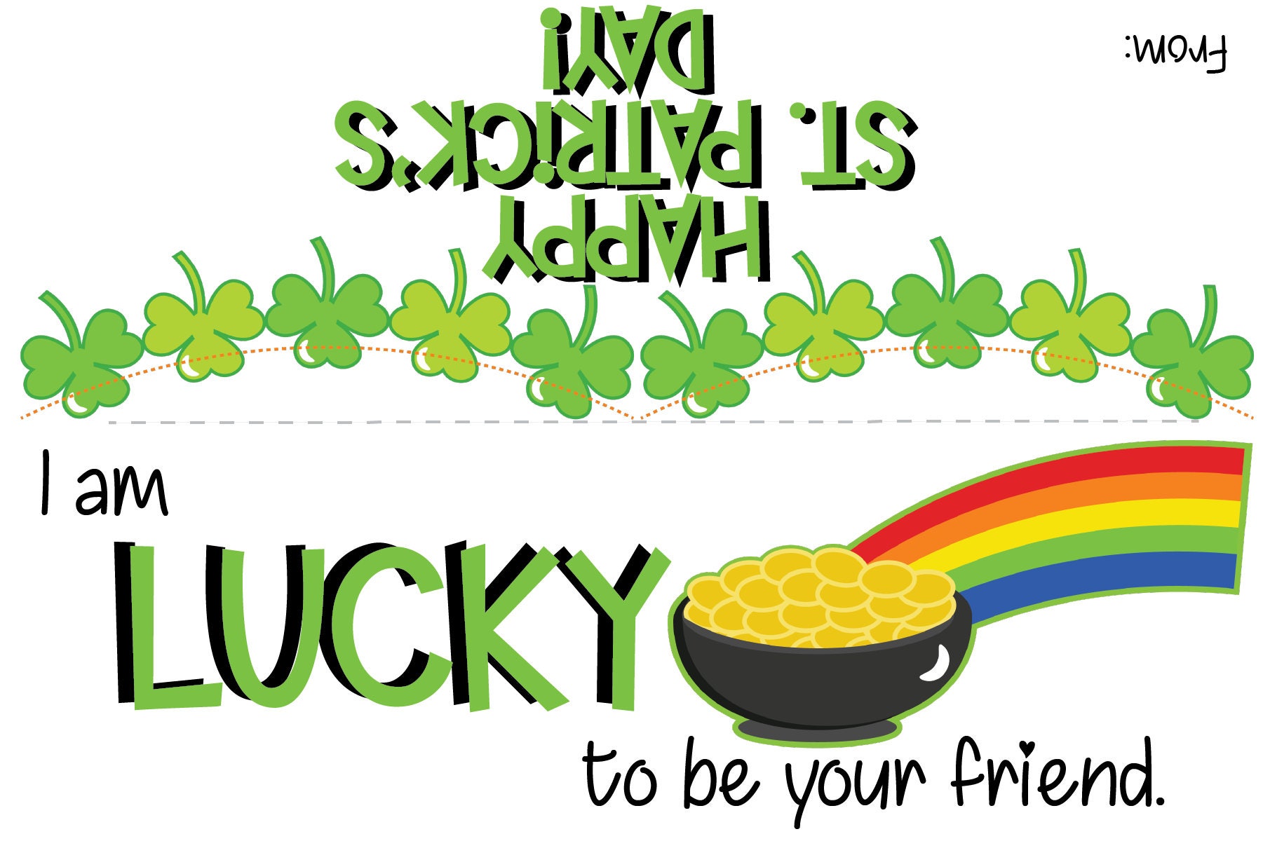 St. Patrick's Day Treat Bag Toppers, Pot of Gold Candy Bag, Rainbow ...