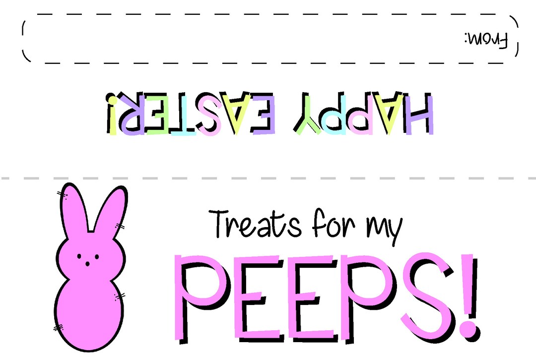 Easter Treat Bag Toppers, Peeps Treat Bag, Some Bunny Special Candy Bag ...