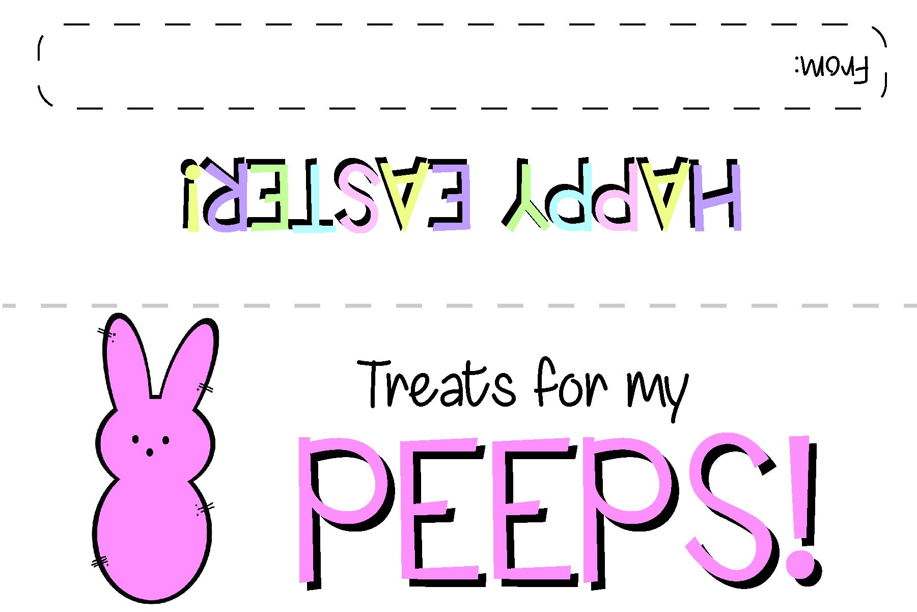 Easter Treat Bag Toppers Peeps Treat Bag Some Bunny Special - Etsy