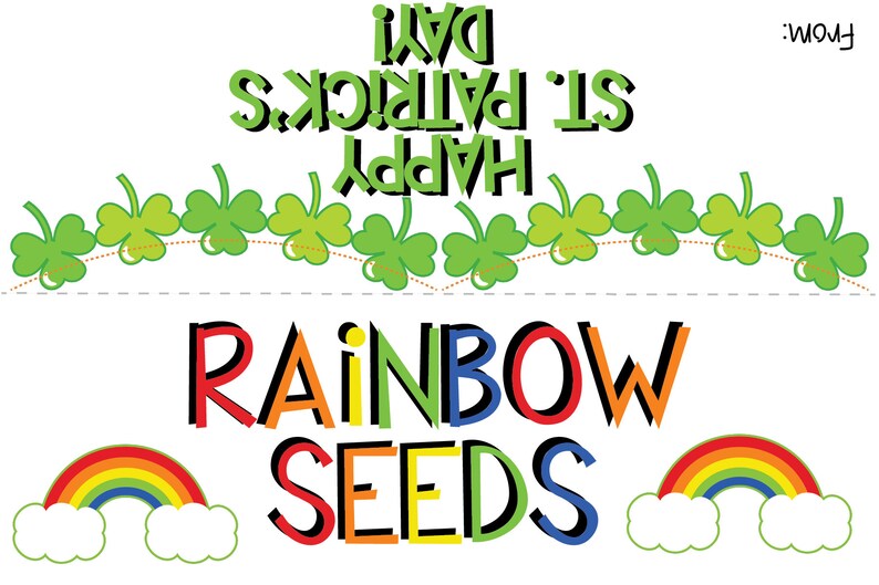 St. Patrick's Day Treat Bag Toppers, Pot of Gold Candy Bag, Rainbow ...