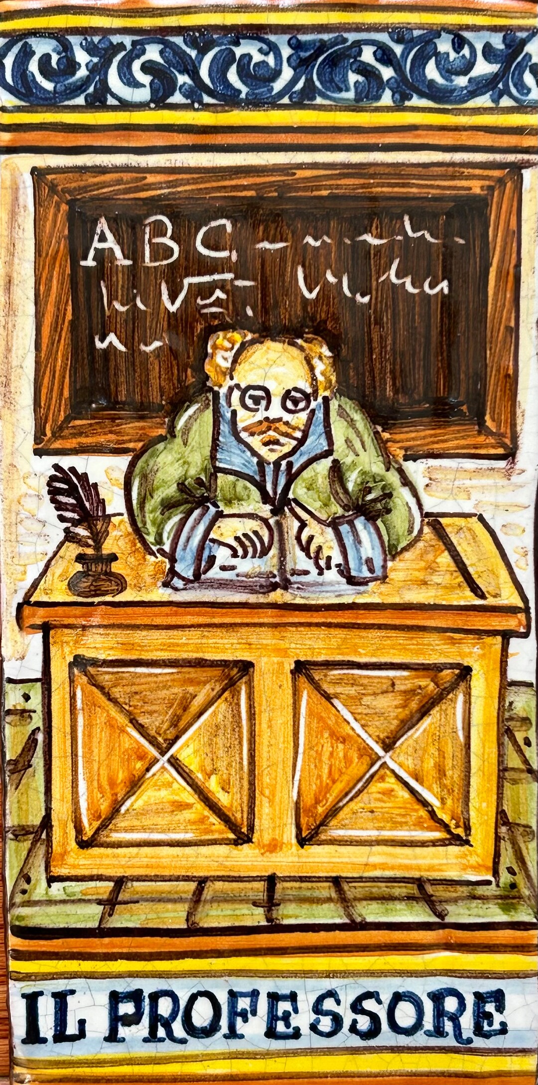Professor Male Tile - Il Professore - Italian Ceramic Tile - Etsy