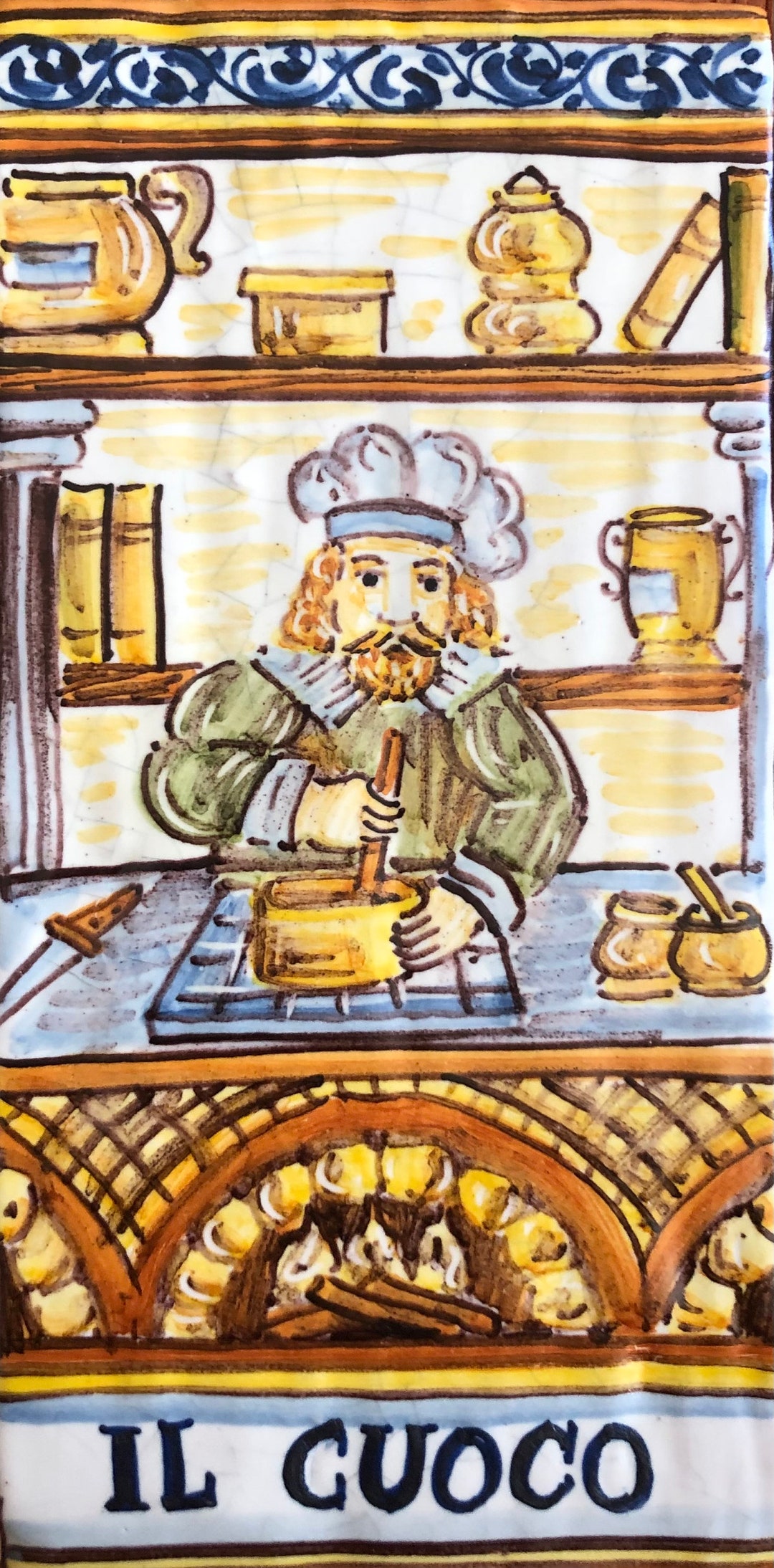 COOK MALE TILE - Il Cuoco - Italian Ceramic Tile - Etsy