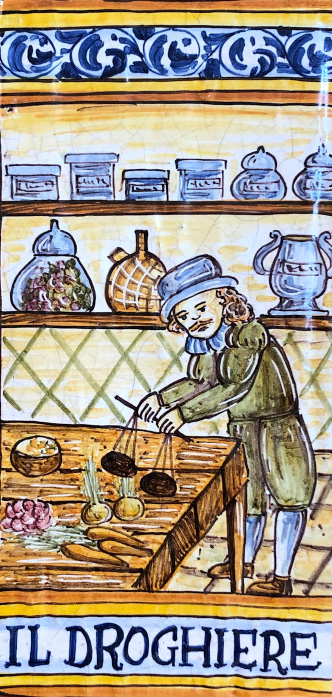 Grocer Tile MALE - Il Droghiere - Italian Ceramic Tile - Etsy