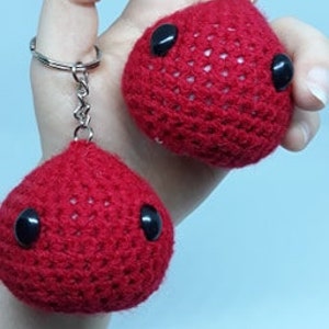 Fire Slime Keyring - Slime Rancher / Amigurumi / Key Chain / Kawaii ...