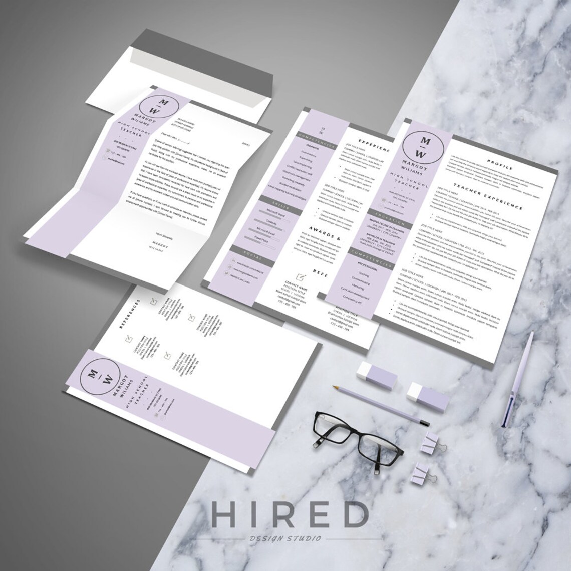 Teacher Resume Template CV Template for Pages & MS Word Education ...
