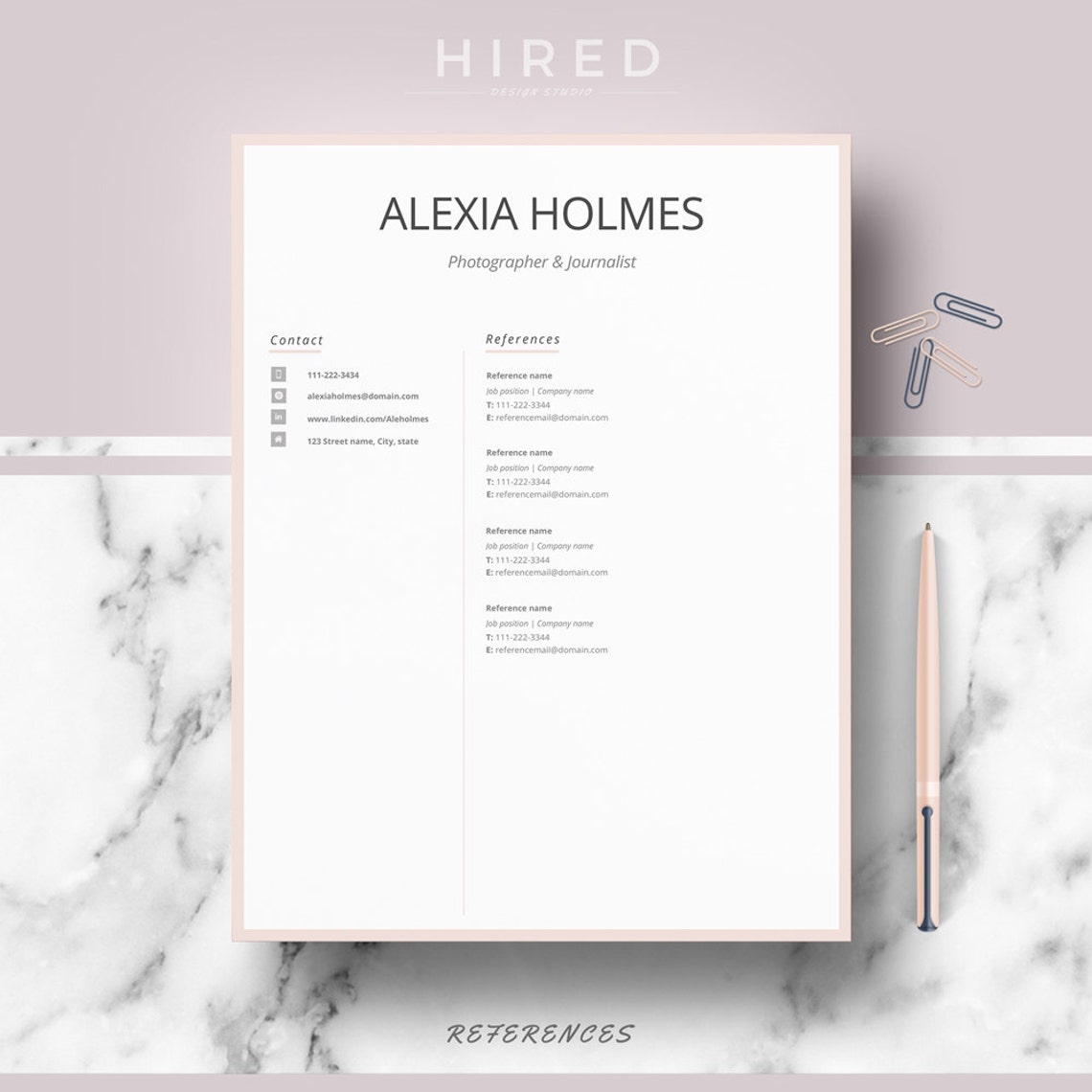 Resume Templates, Modern, Professional Resume Design, CV Template for ...