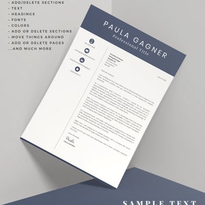 Professional Resume Template, CV Template and Cover Letter. Executive ...