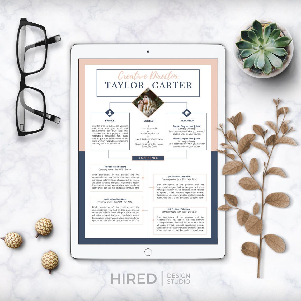 CV Design; Creative CV, Resume Template Ms Word & Pages; Modern Cv ...