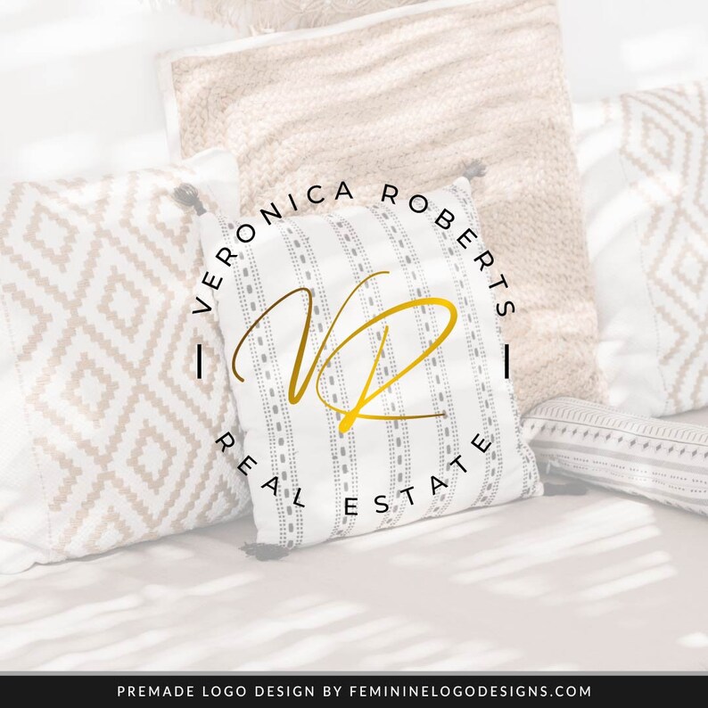 CIRCLE LOGO DESIGN Gold Logo Design Initials Logo Modern - Etsy