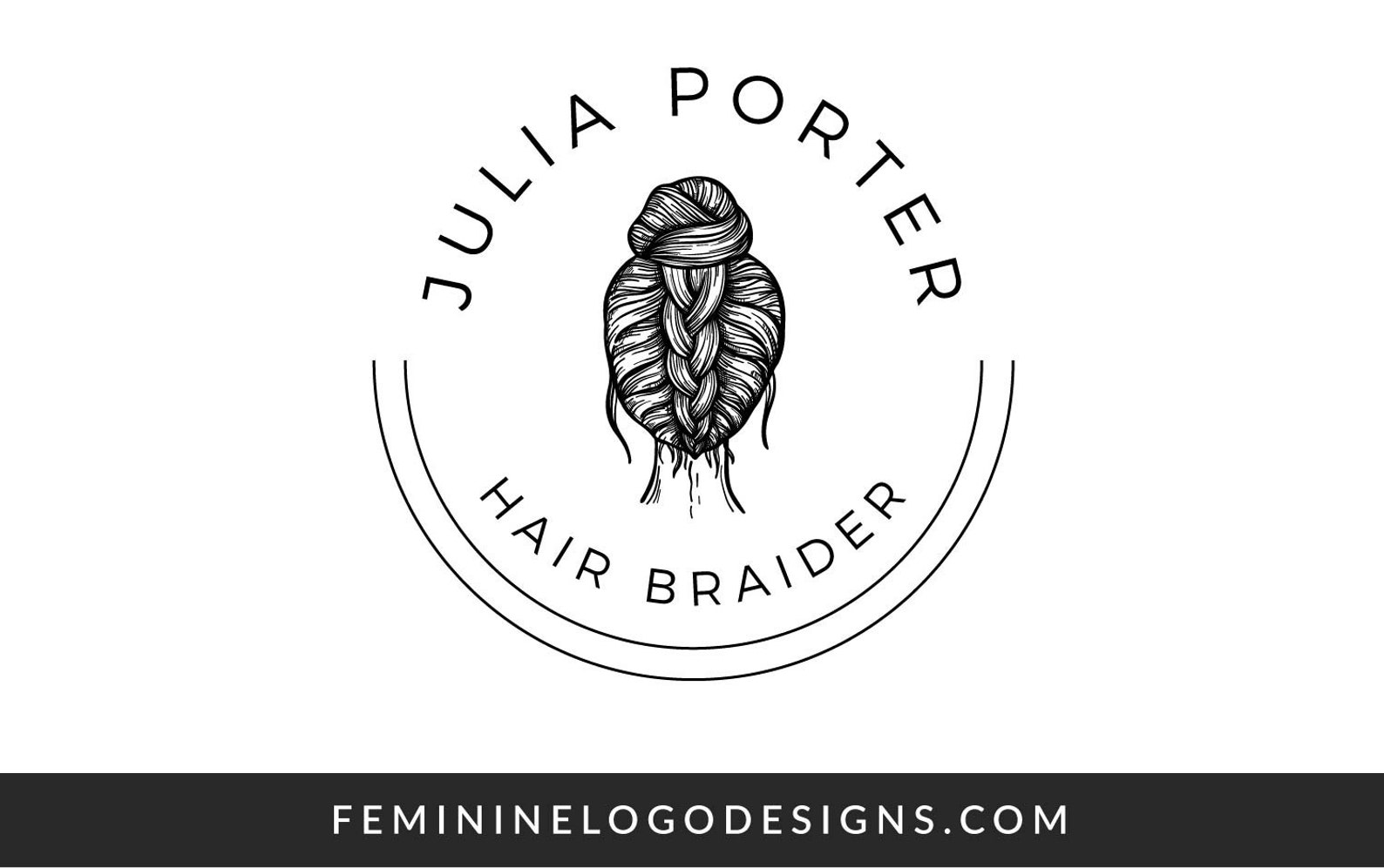 HAIR BRAIDING LOGO Braids logo design Hair salon logo | Etsy