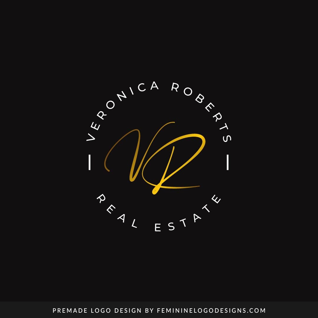 CIRCLE LOGO DESIGN Gold Logo Design Initials Logo Modern - Etsy