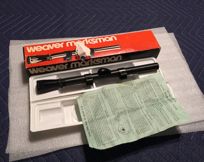 Vintage Weaver Marksman 4X Scope and Mounts for 22 Caliber Rifle - Etsy