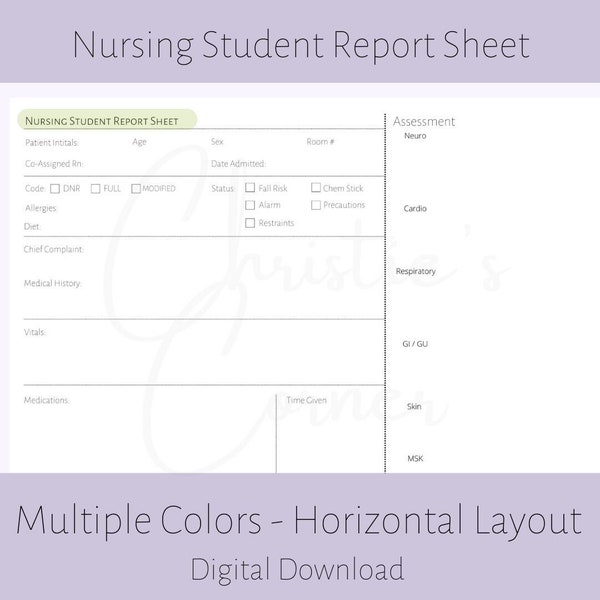 Nursing Student Notes - Etsy