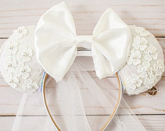 Personalized Bride/wedding Ears 3D Printed Disney Ears - Etsy