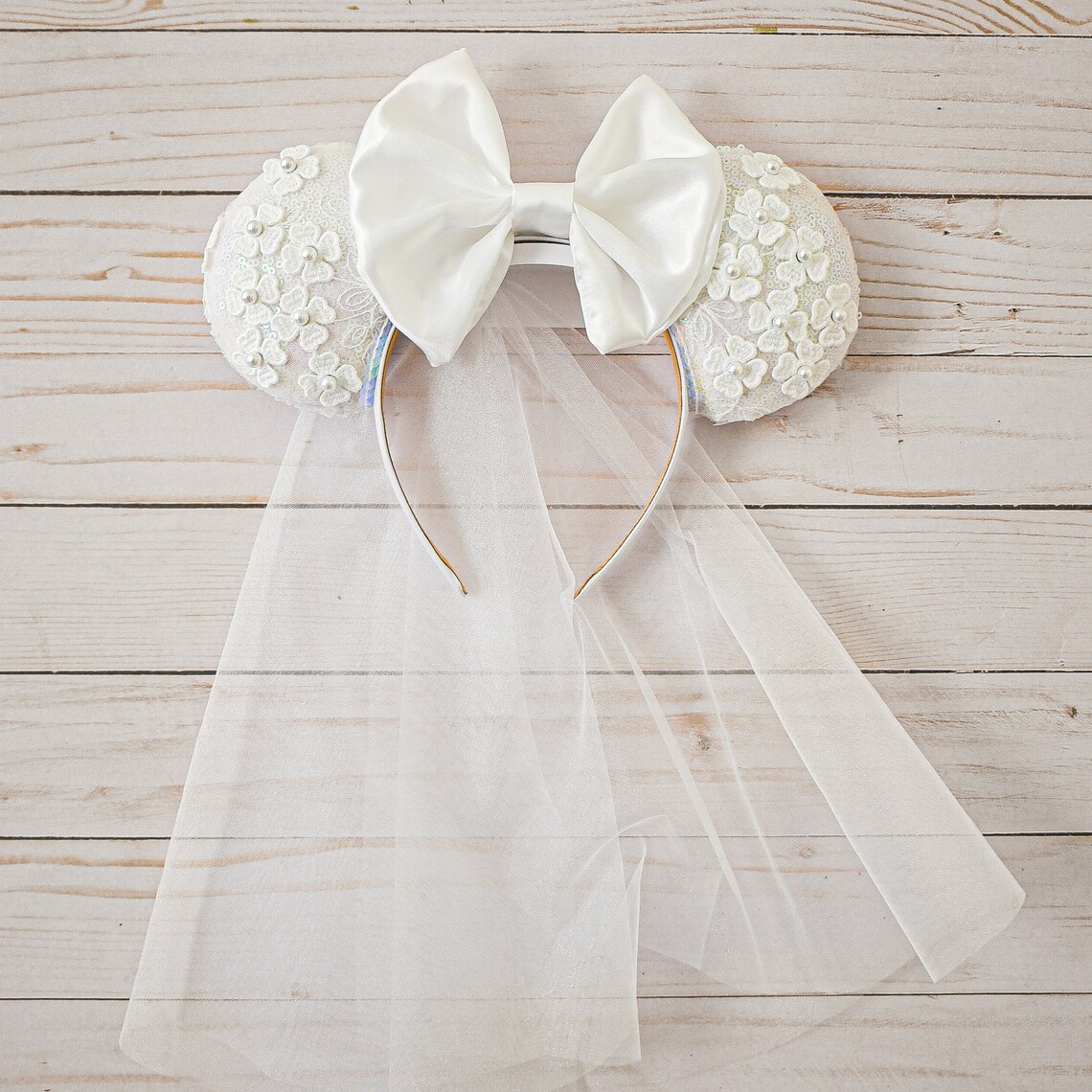 NEW Bridal Minnie Inspired Earsbride Ears Wedding Minnie - Etsy