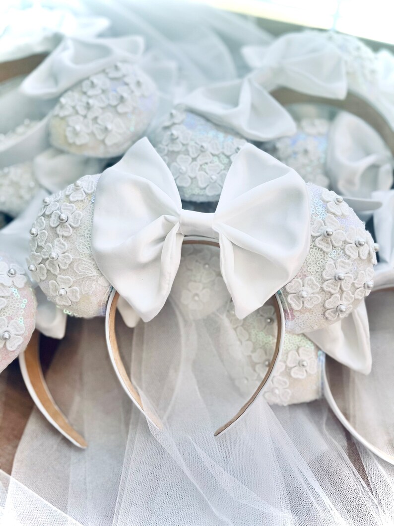 NEW Bridal Minnie Inspired Earsbride Ears Wedding Minnie - Etsy