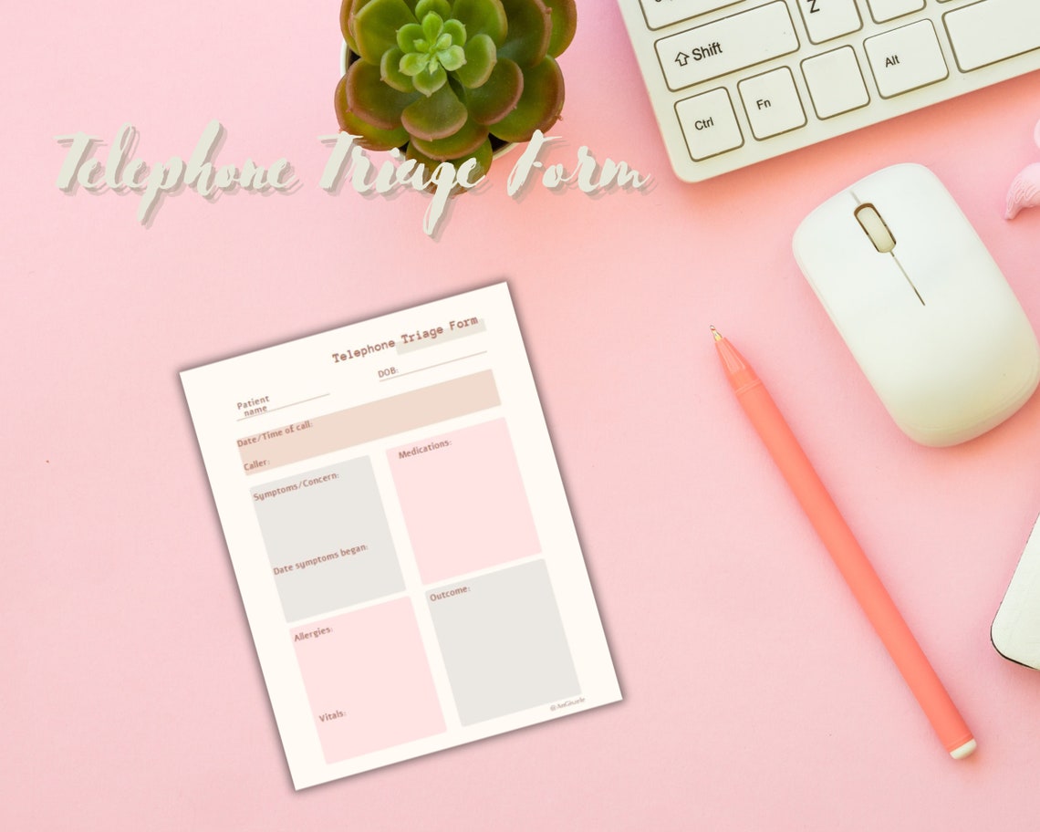 Telephone Triage Template - Etsy