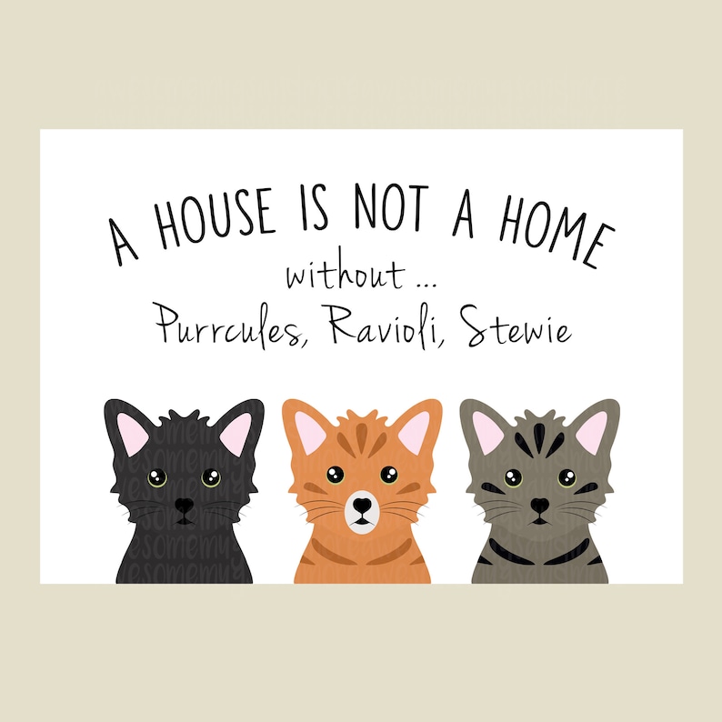 A House is Not A Home Pet Print | Pet Gift | Pet Family Print ...