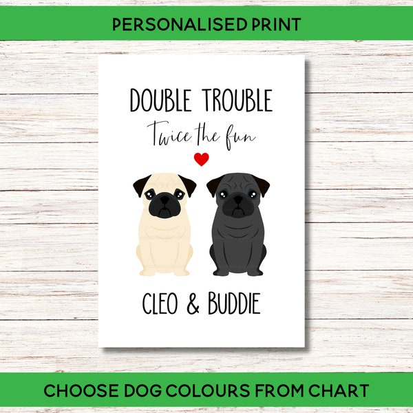 Pug Print - Etsy