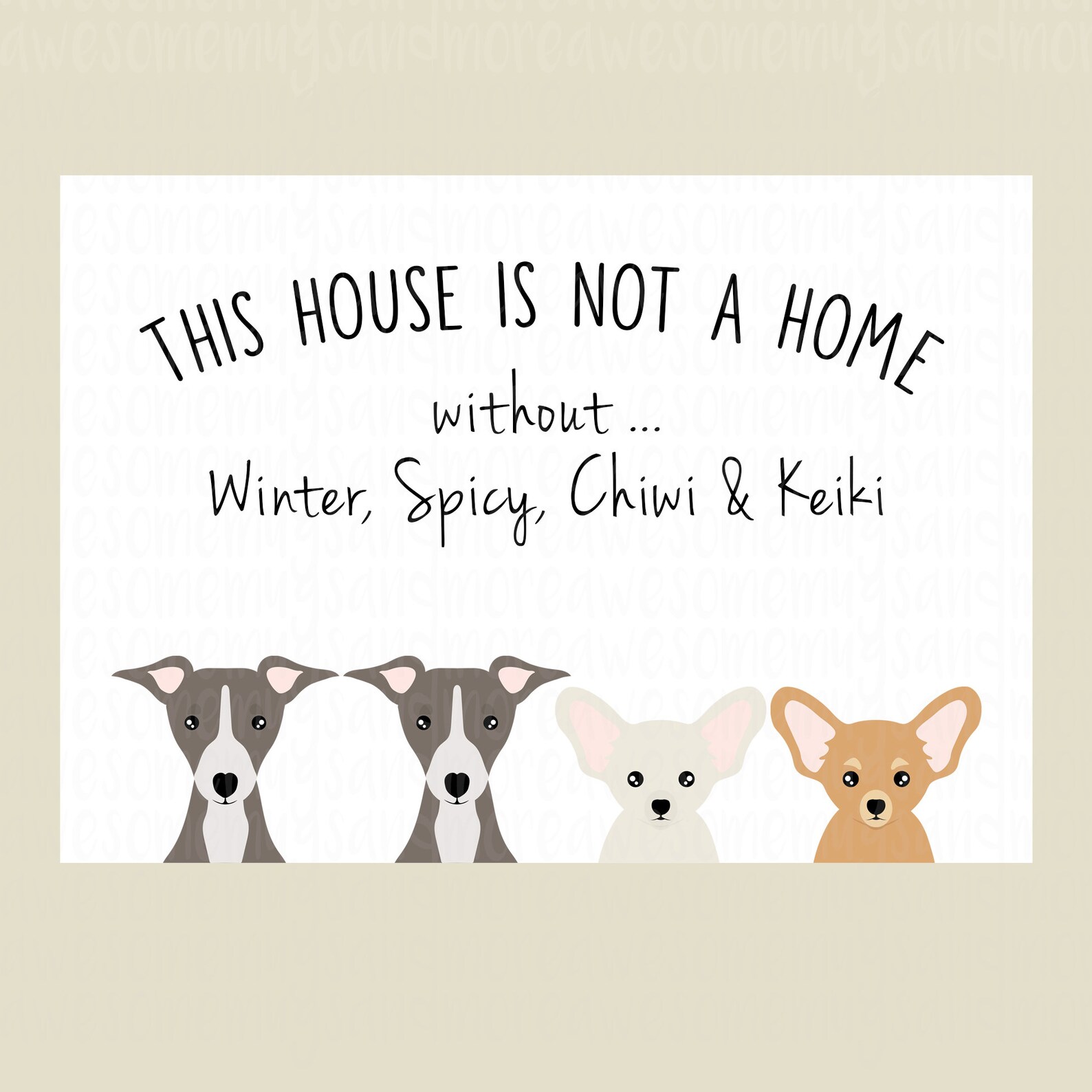 A House is Not A Home Pet Print | Pet Gift | Pet Family Print ...