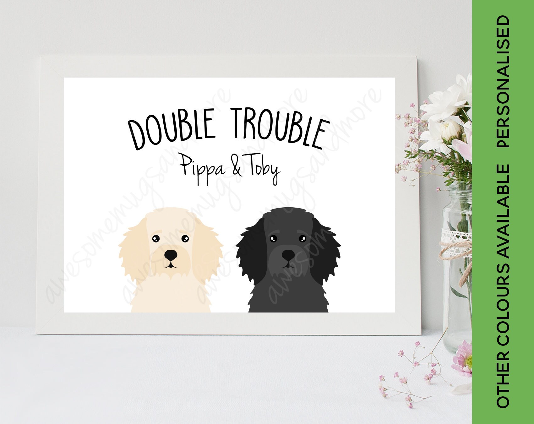 Art & Collectibles Personalized Labradoodle Painting Custom Golden ...