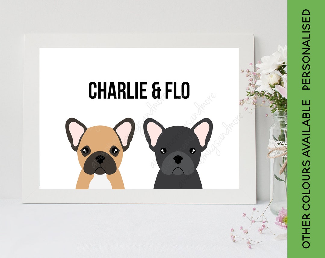 Personalised French Bulldog Print | Custom Frenchie Print ...