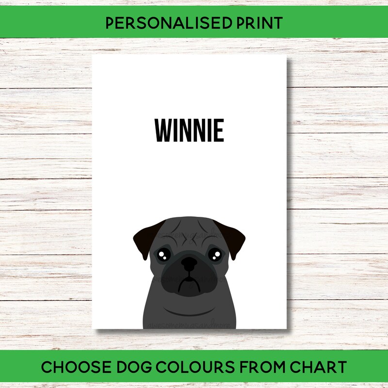 Pug Print - Etsy