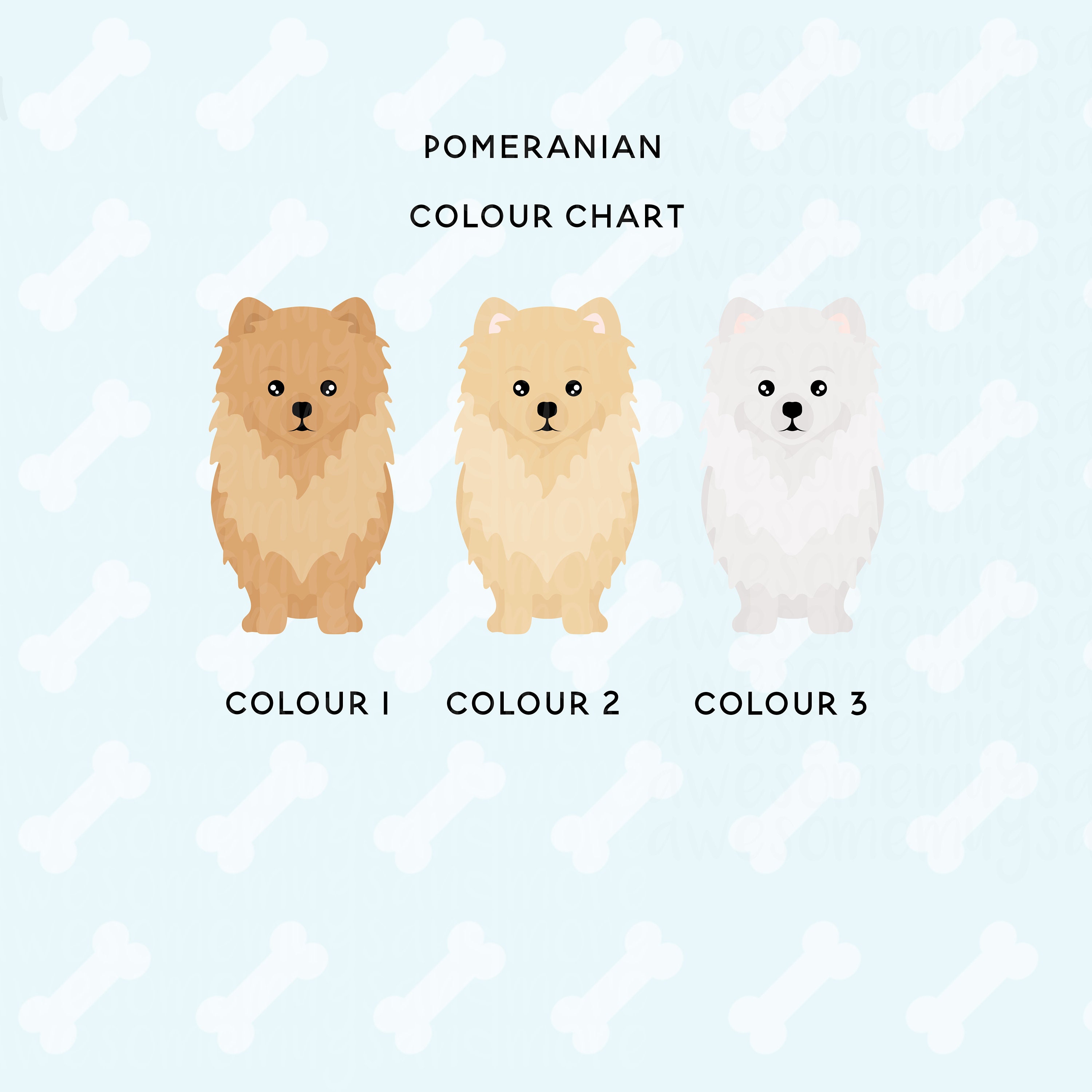Pomeranian Colors Chart
