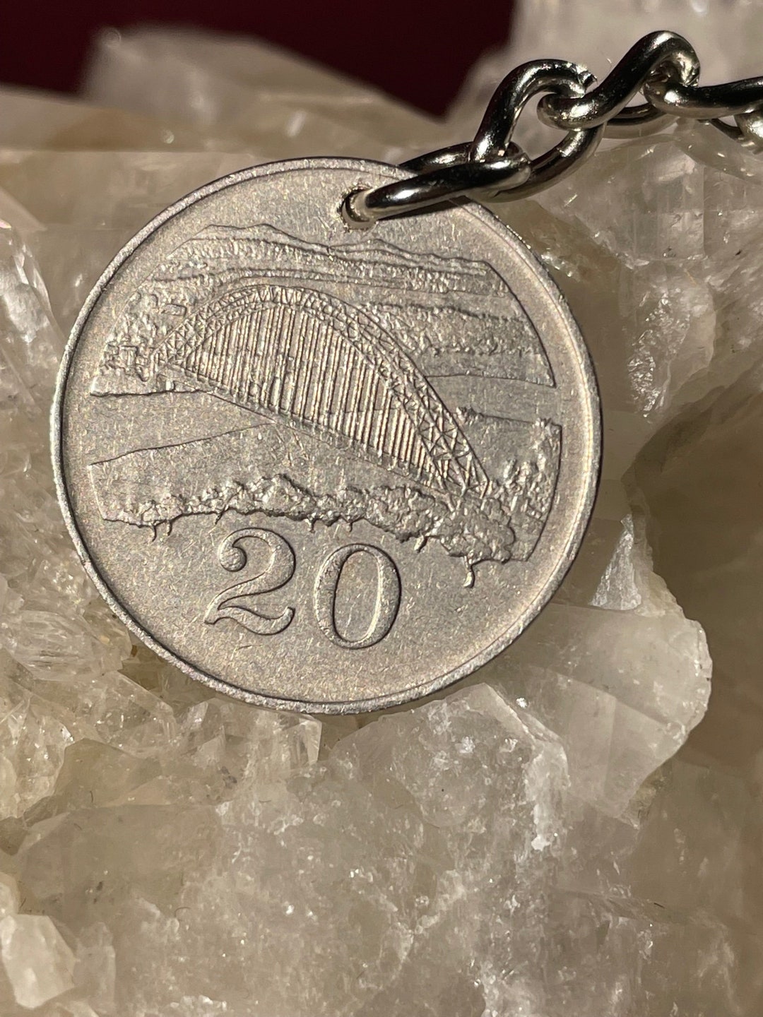 Zim Bird Keyring Made With Genuine 20 Cent Coins of Zimbabwe, Dated ...