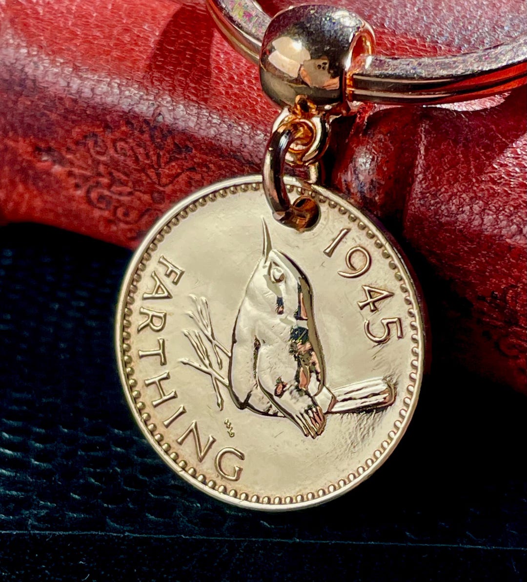 British Wren Farthing Coin Keyring or Necklace: 1937-1956 Genuine ...