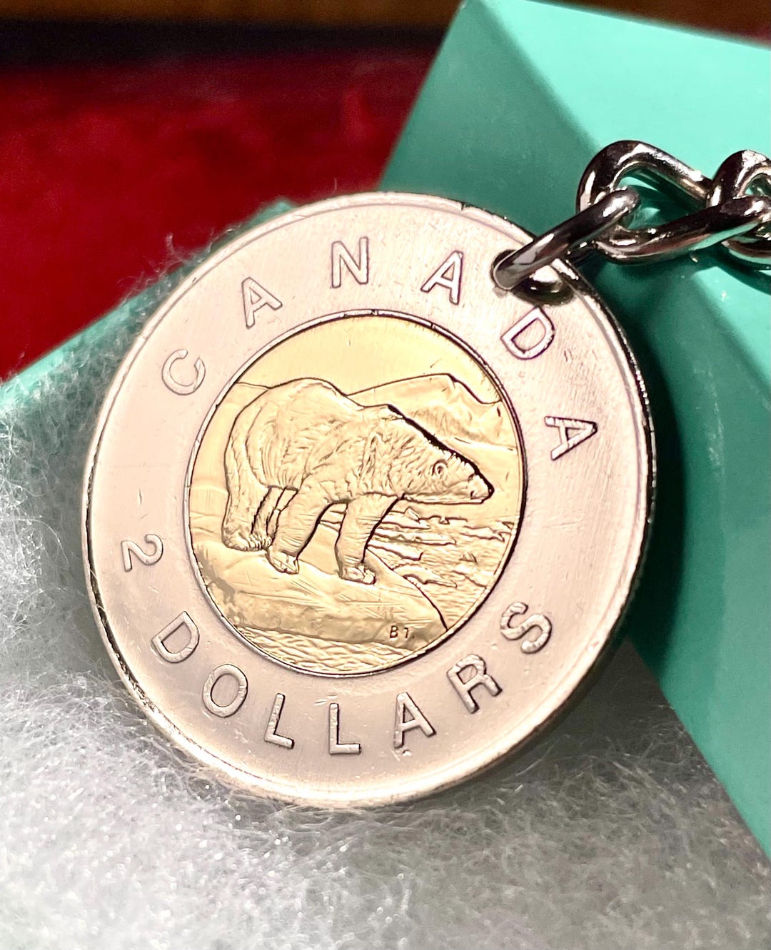 Canadian Polar Bear 2 Dollar Coin Keyring: 1996 – 2014 Canada Holiday ...