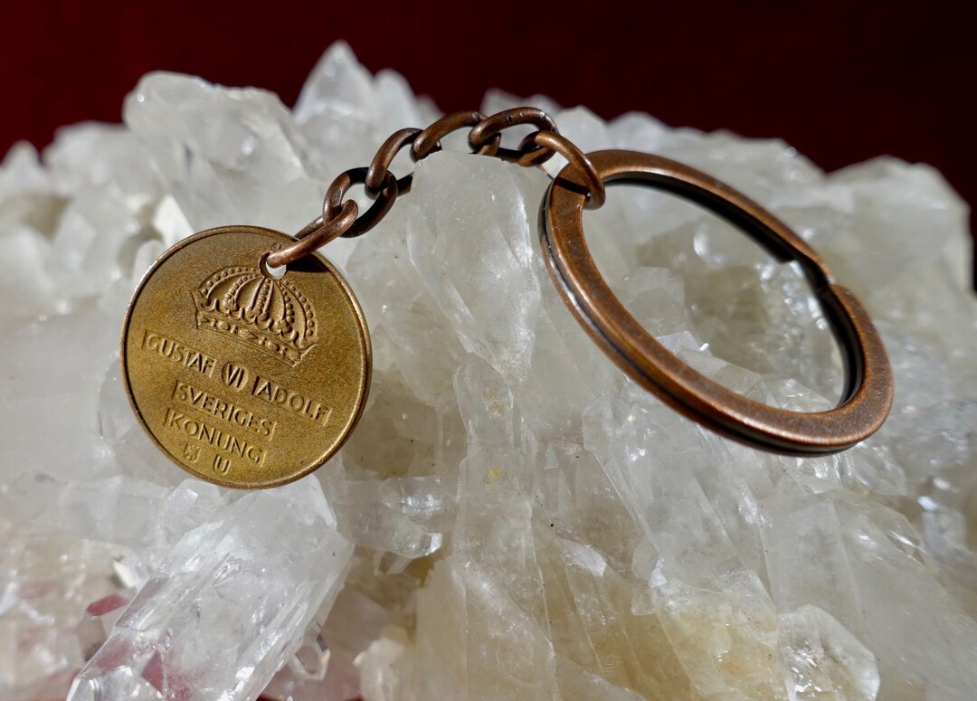 Swedish Coin Keyring: 1968 2 Ore, 58th Birthday Gift - Etsy