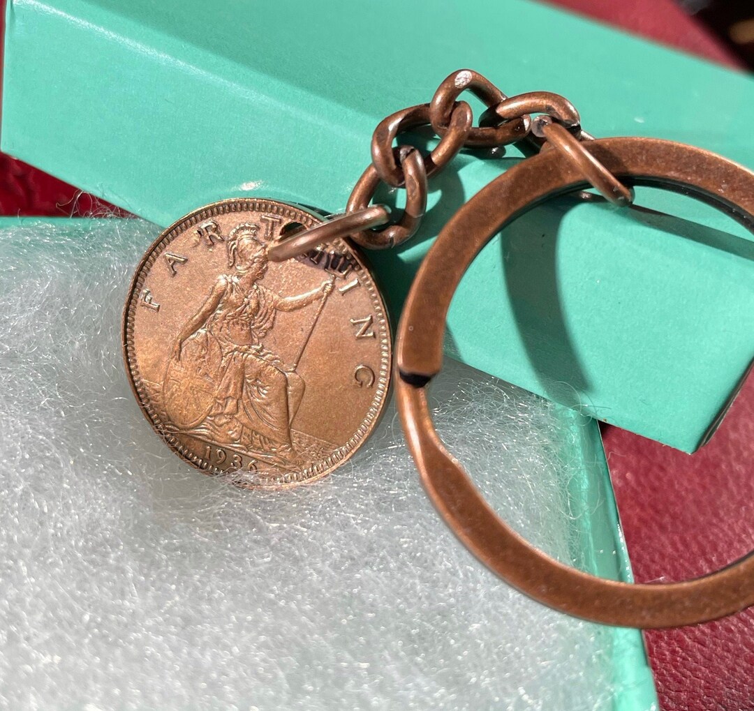 British Farthing Coin Keyring: Genuine George V, 1913-1936 - Etsy