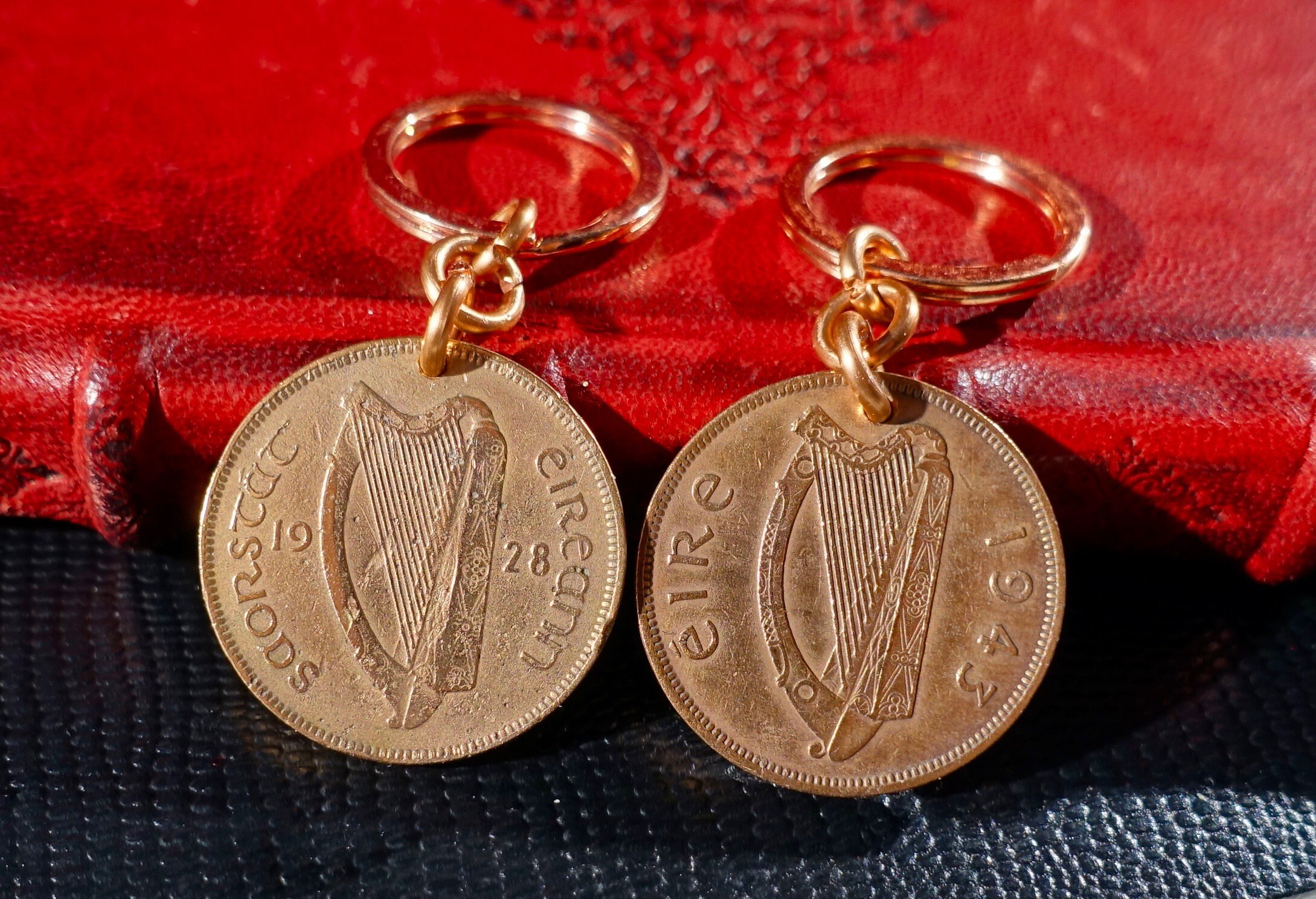 Lucky Irish Penny Keyrings Genuine 1928 1942 1943 1963 & - Etsy