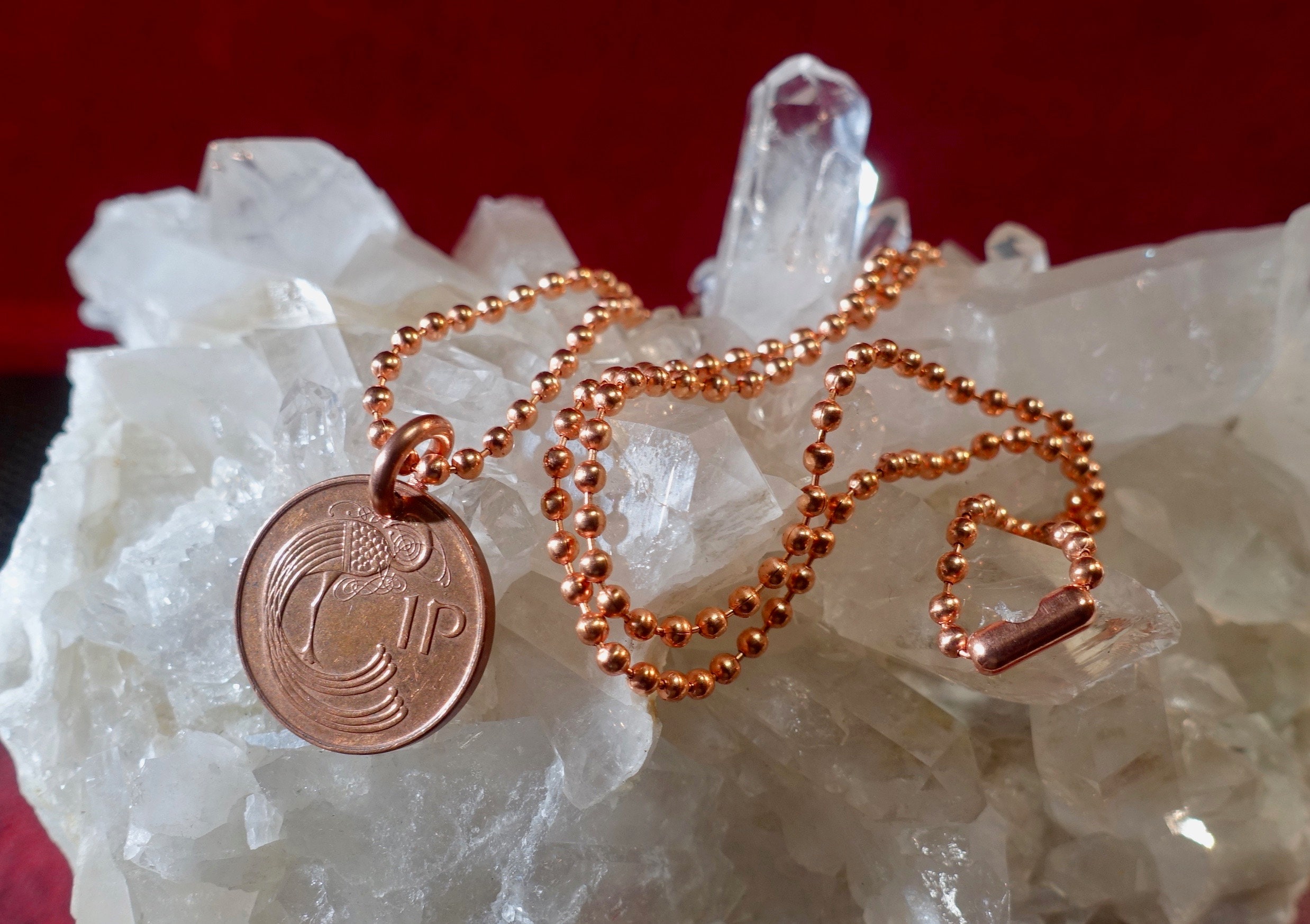 Irish Penny Keyring or Necklace Ireland 1 Penny Coin Dates | Etsy