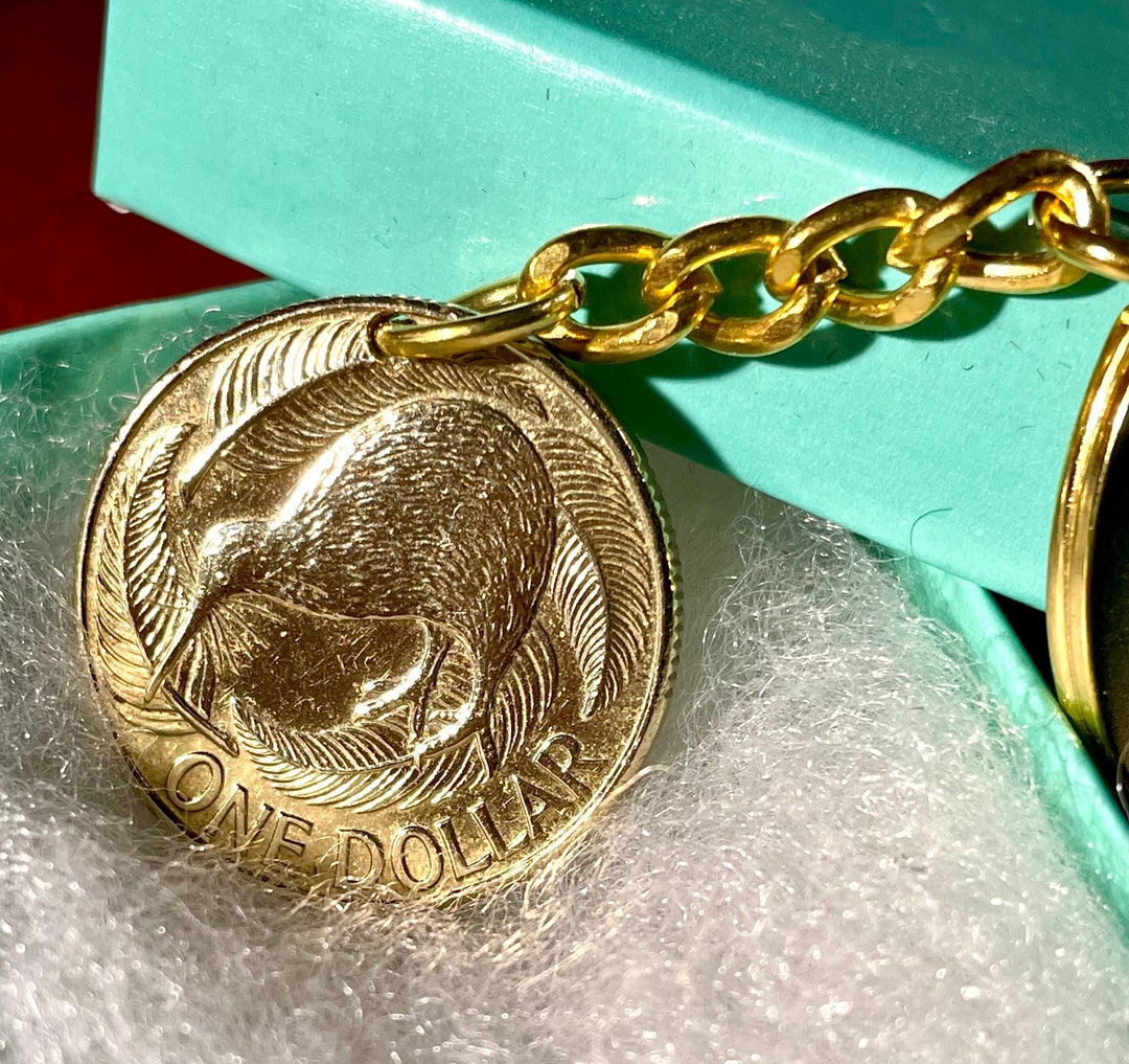 Kiwi Keyring, Genuine 1 Dollar Coins of New Zealand Dated 1990 – 2015 ...