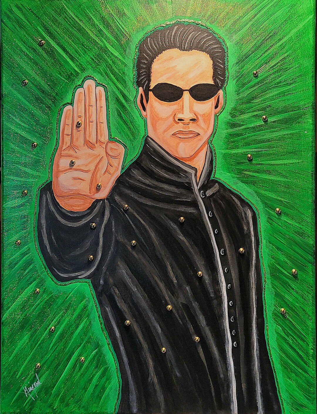 NEO Matrix - Keanu Reeves Art Painting - Etsy