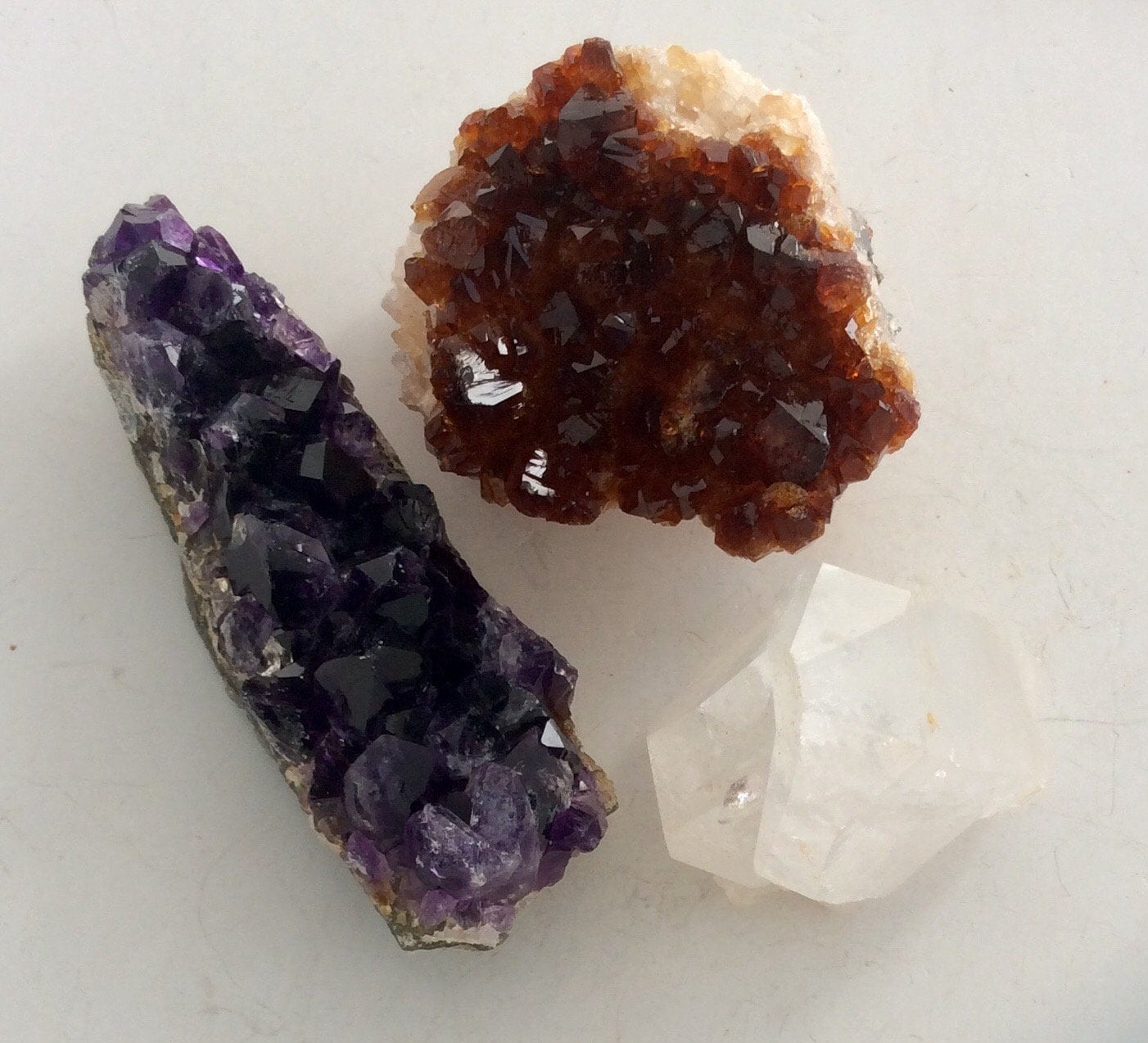 Amethyst citrine heat treated quartz crystal rock - Etsy.de