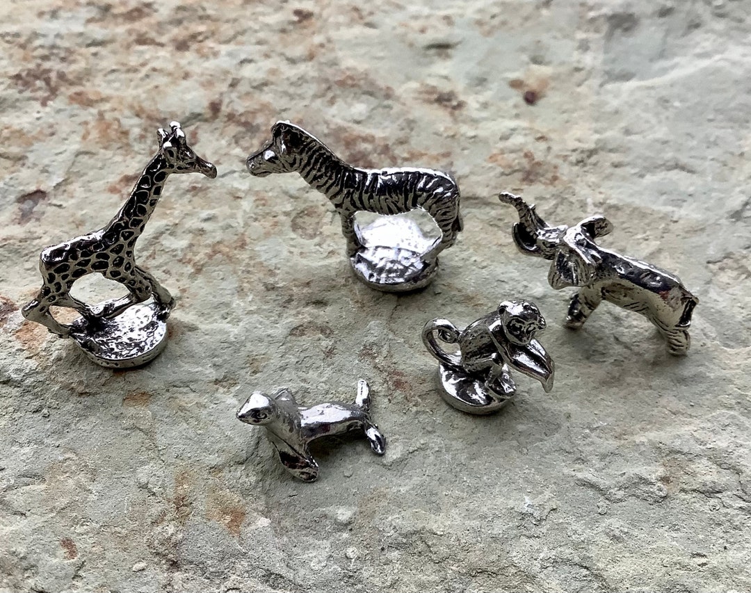 Assorted Mini Pewter Figurines, Zoo Animals, Pack of 5, Lead Safe USA ...