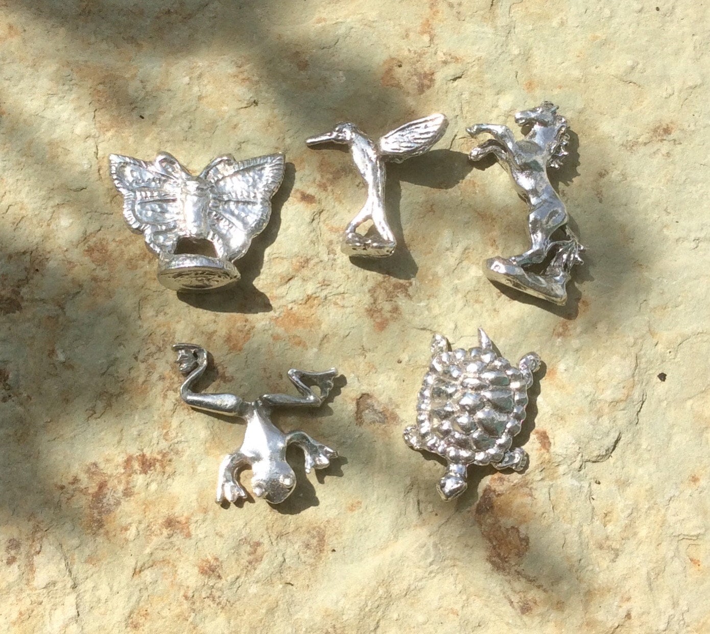 Mini pewter animal figurines assorted pack of 5 lead safe | Etsy