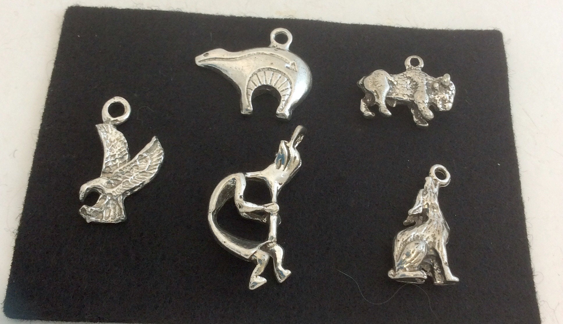 Mini pewter charms assorted pack of 5 Southwestern themed | Etsy