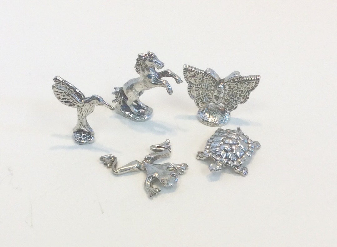 Mini Pewter Animal Figurines, Assorted Pack of 5, Lead Safe USA - Etsy